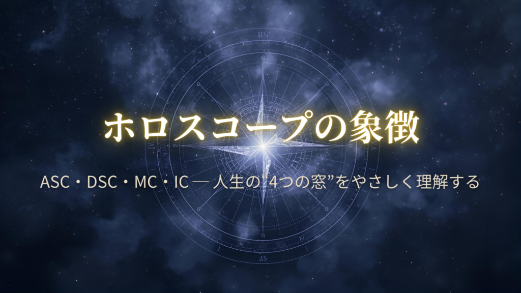 ホロスコープの象徴 ─ 円が示す東西南北と、ASC・DSC・MC・ICのやさしい理解